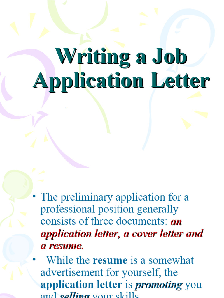 Job Application Letter | PDF | Résumé