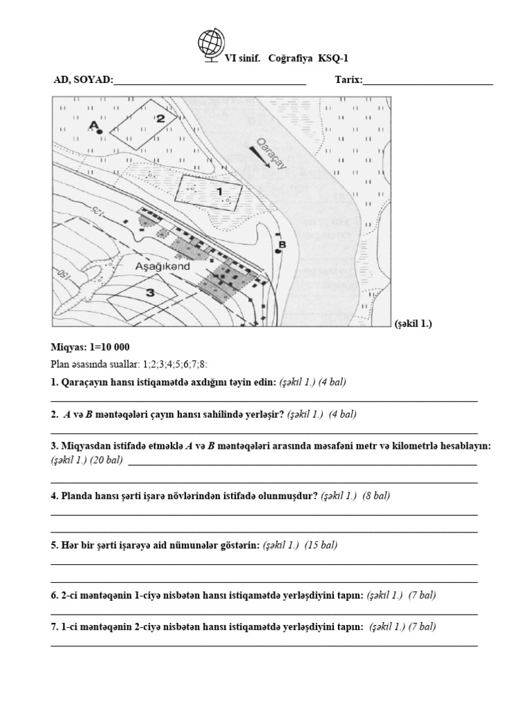 6-Cı Sinif KSQ 1 | PDF