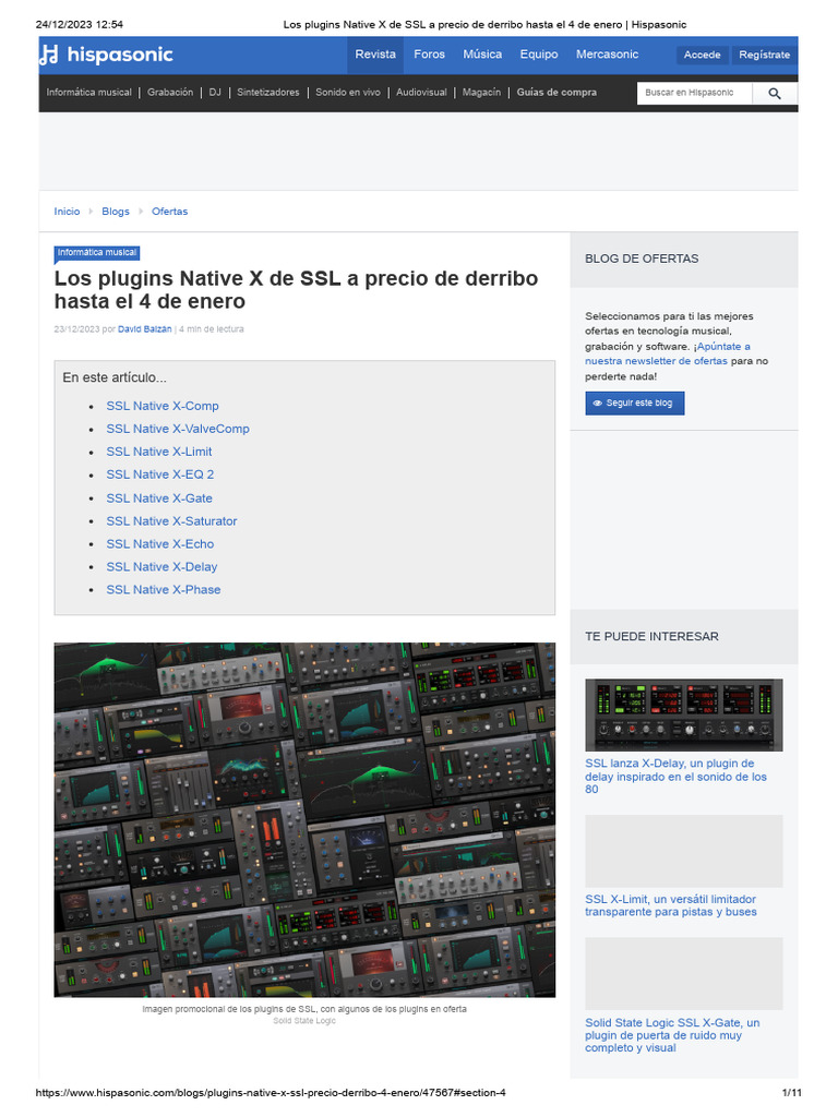 Ofertas en plugins SSL Native X | PDF
