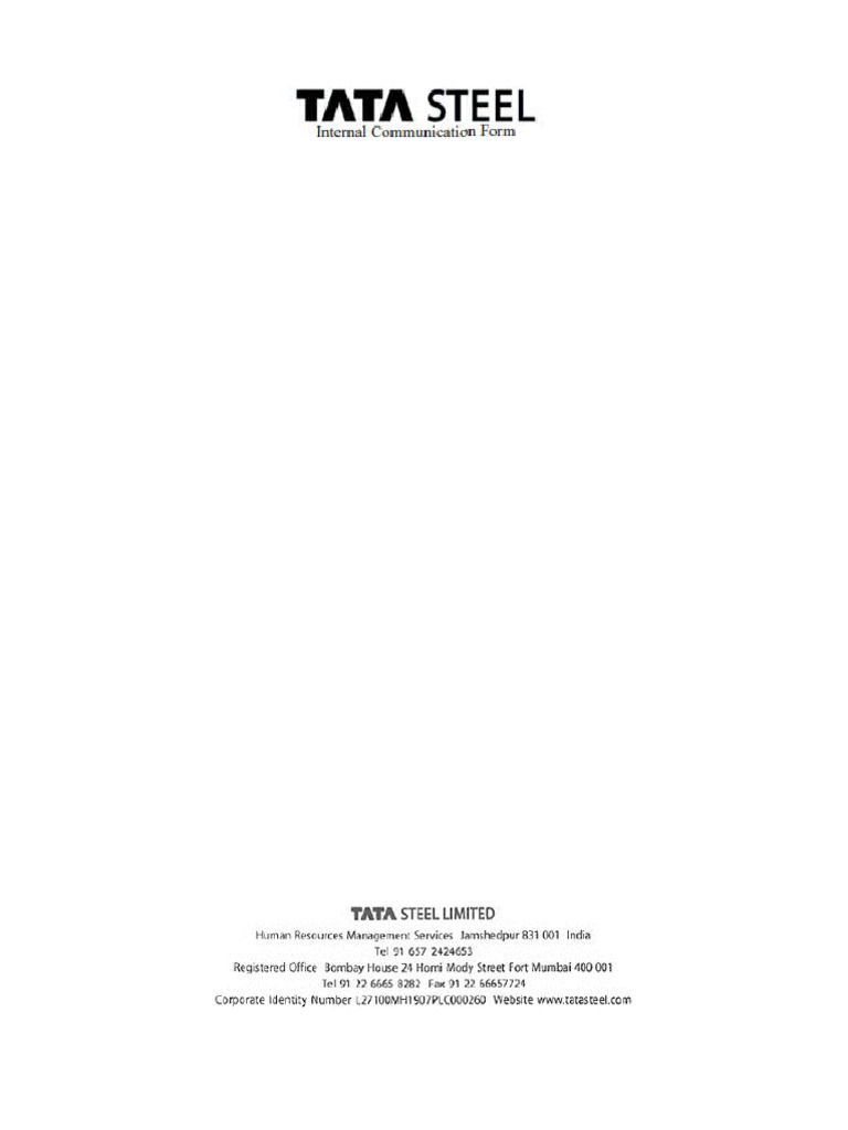Internal Communication Form | PDF