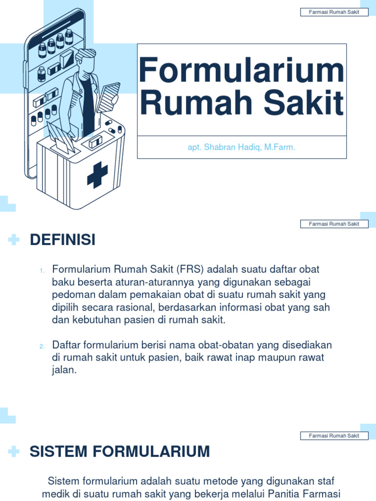 Pertemuan 5 - Formularium Rumah Sakit | PDF | Pengembangan Diri