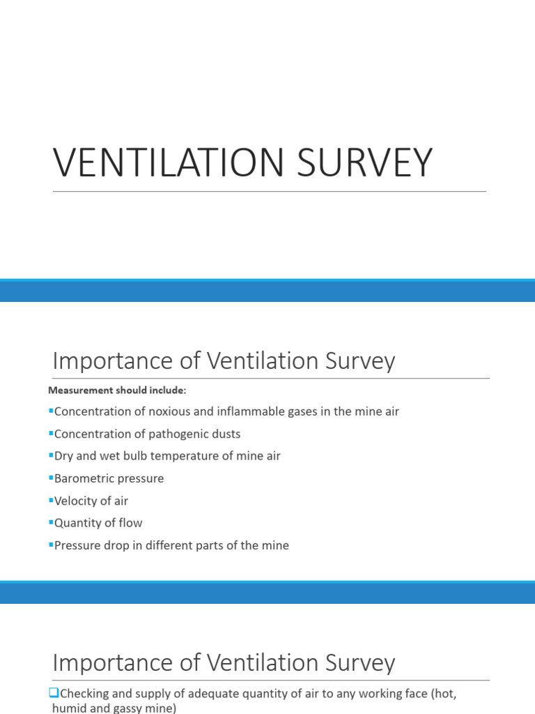 Ventilation Survey | PDF | Breathing | Speed