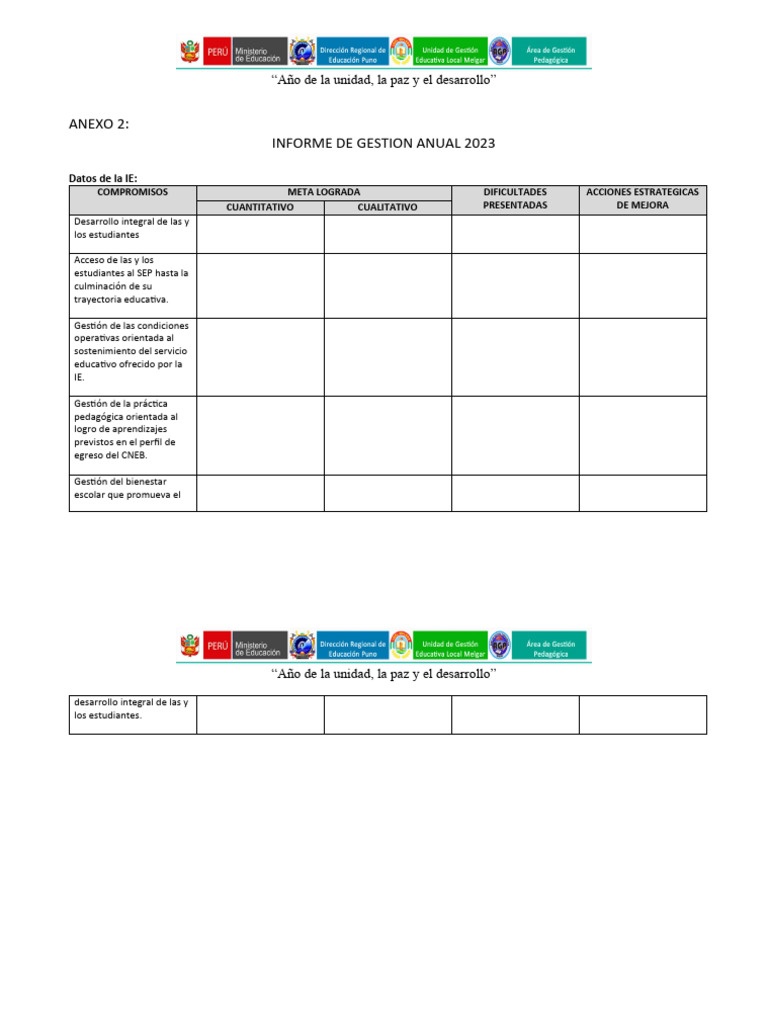 Anexos 2 Informe de Gestión Anual | PDF