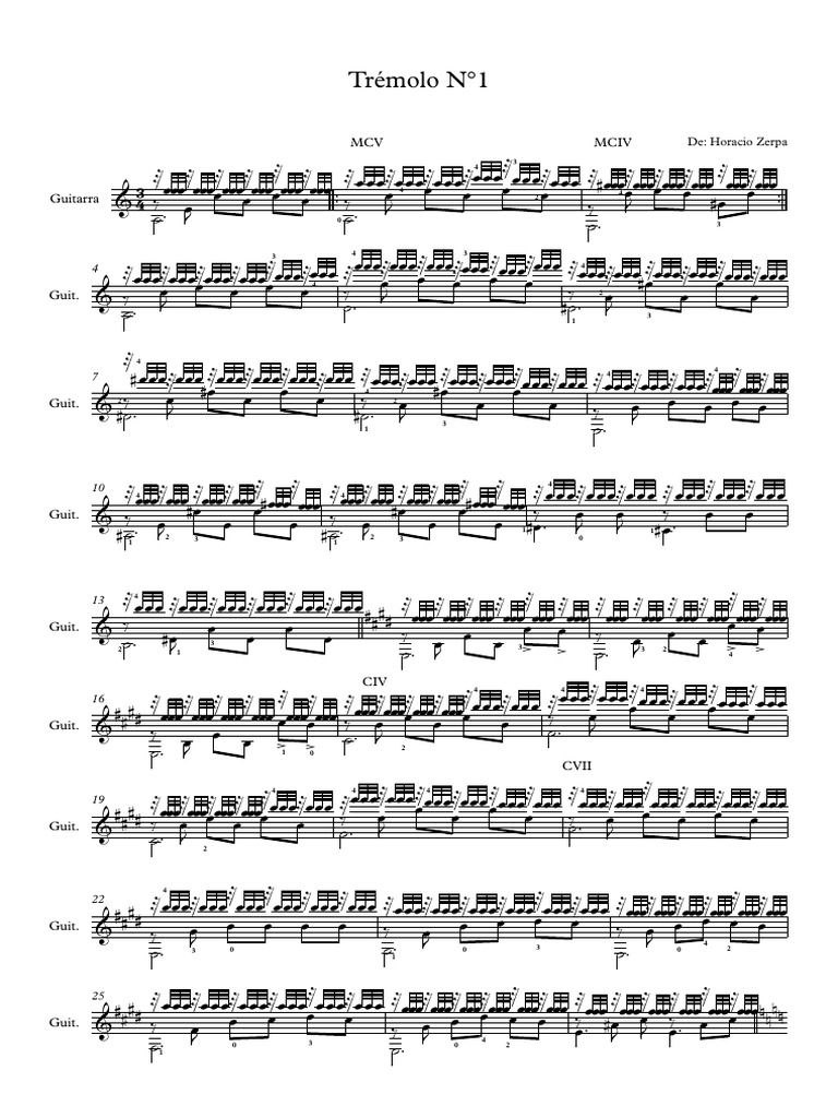 Trémolo No 1 - Partitura Completa | PDF