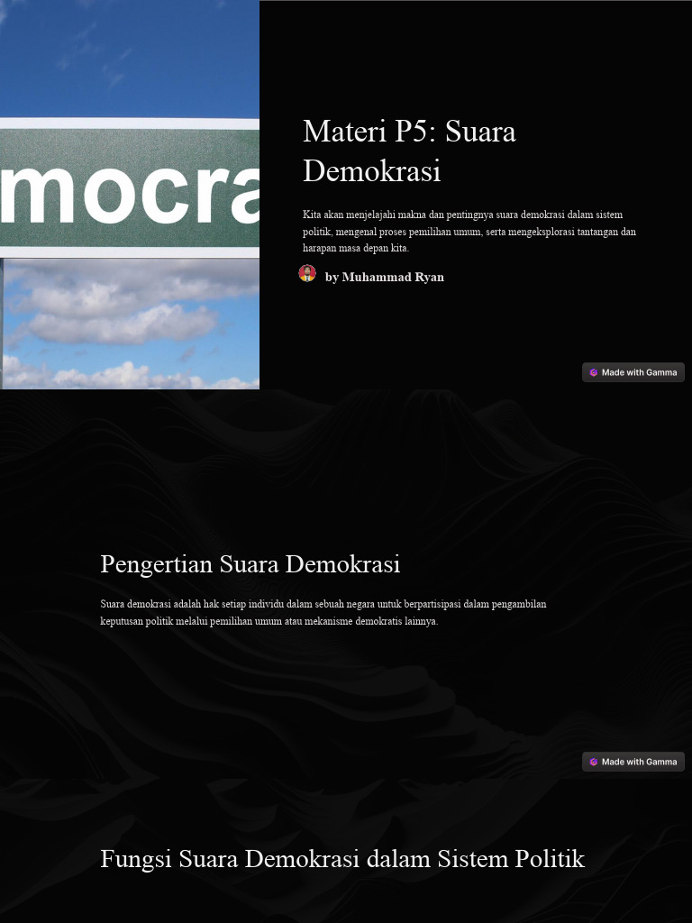 Materi P5 Suara Demokrasi | PDF | Politik | Ilmu Sosial