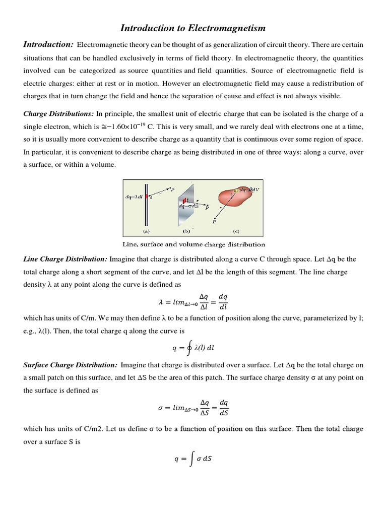 Chapter 6 Introduction To Electromagnetism | PDF | Electric Charge | Divergence