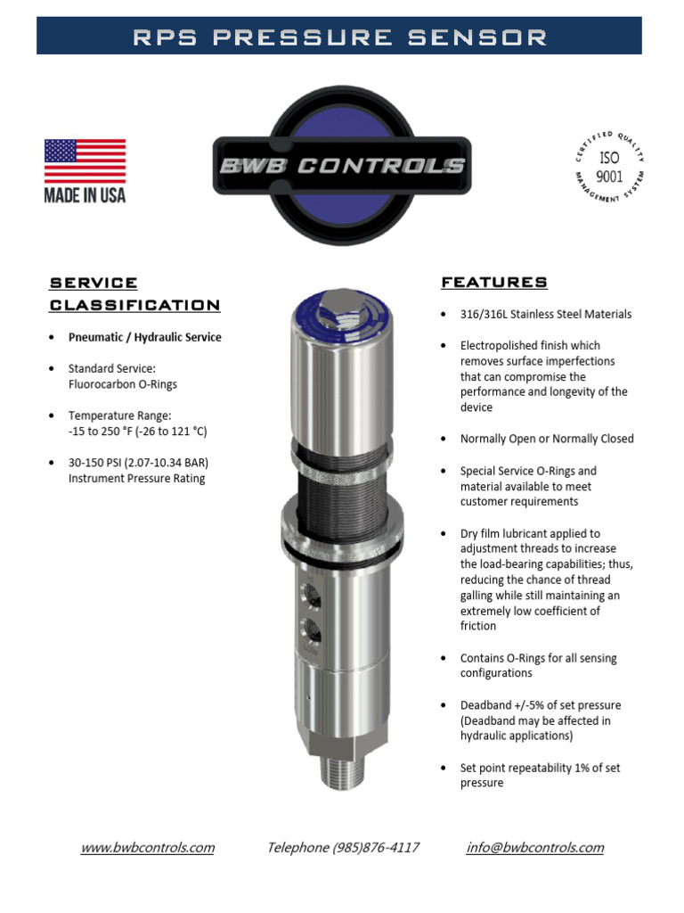 Brochure RPS | PDF | Switch | Pressure