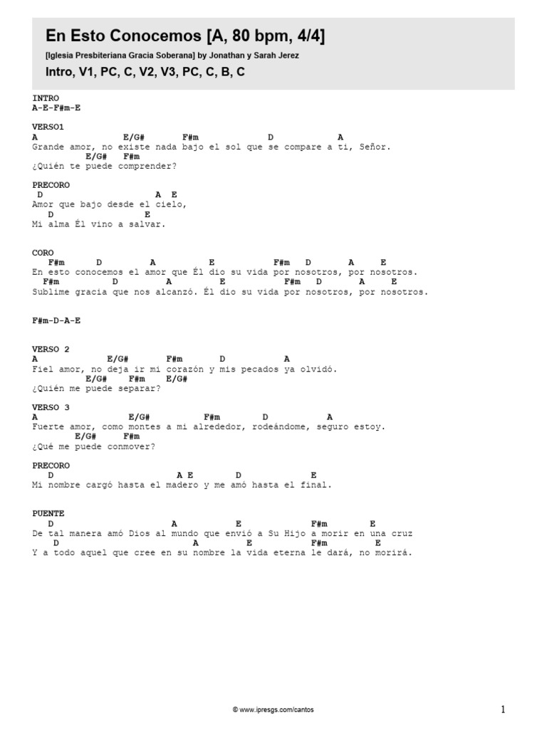 En Esto Conocemos A | PDF