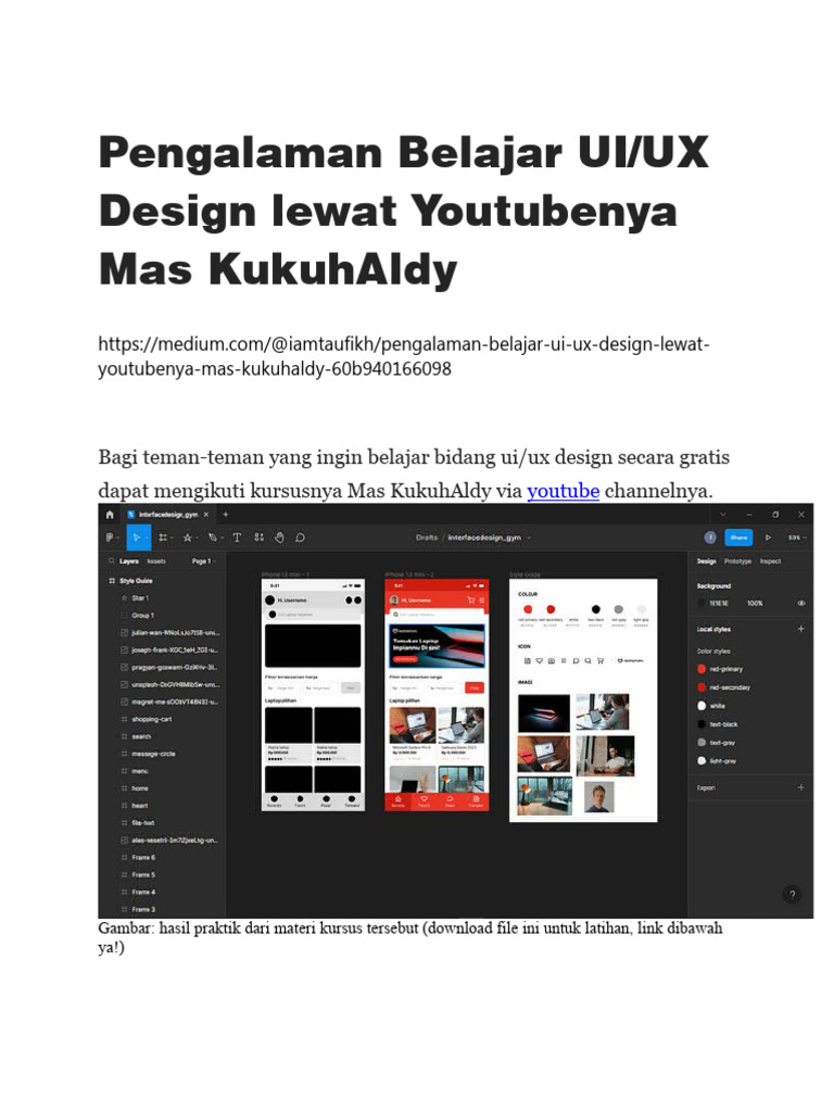 Pengalaman Belajar UI | PDF