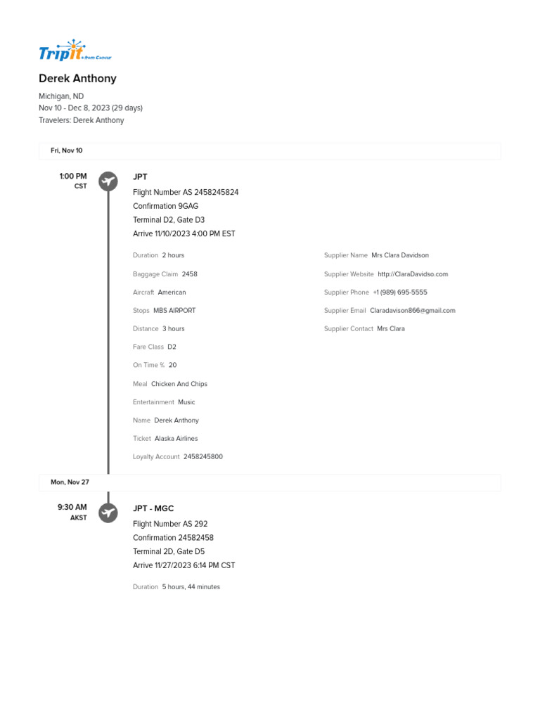 Trip Print - TripIt | PDF