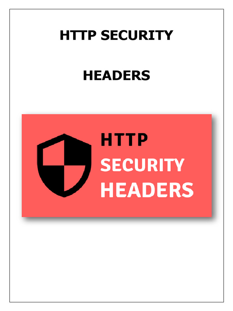 Http Security Header Pdf World Wide Web Internet Web