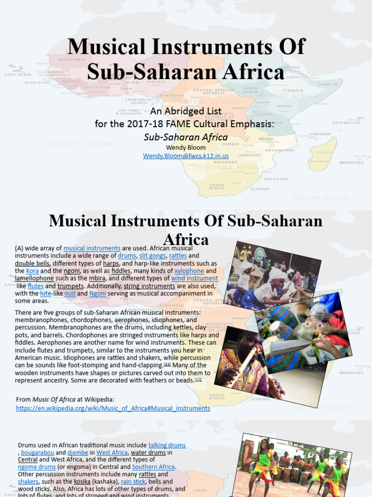 Revised Musical Instruments of Sub Sarahan Africa | PDF | Musical ...