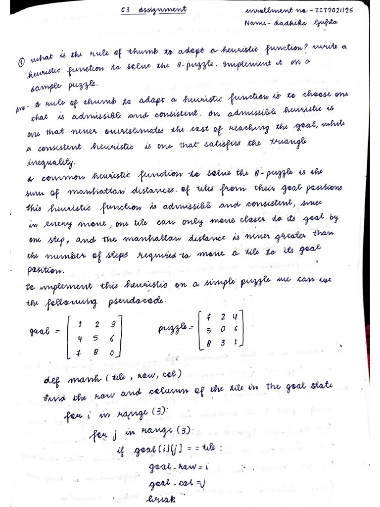 AI C3 Assignment IIT2021125 | PDF