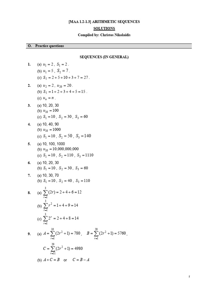 Arithmetic Sequences Guide | PDF
