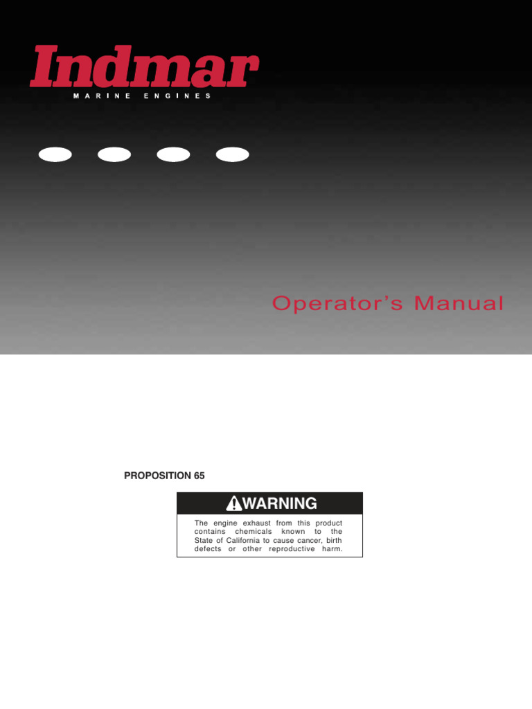 Indmar 5.7L Engine Operator Manual | PDF | Internal Combustion Engine ...