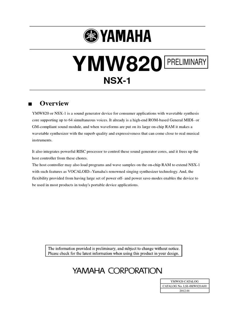 YMW820 Data Sheet en | PDF | Microcontroller | Central Processing Unit