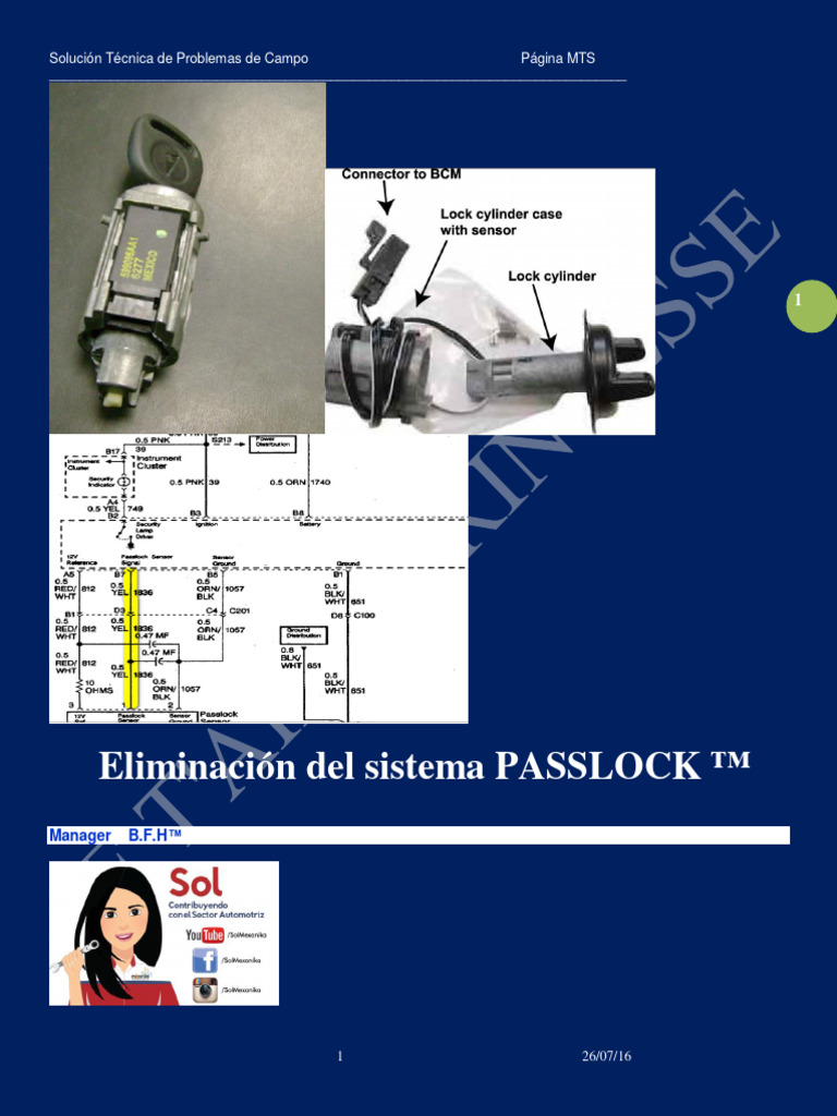 Eliminacion Sensor Passlock en Chevrolet y GM | PDF
