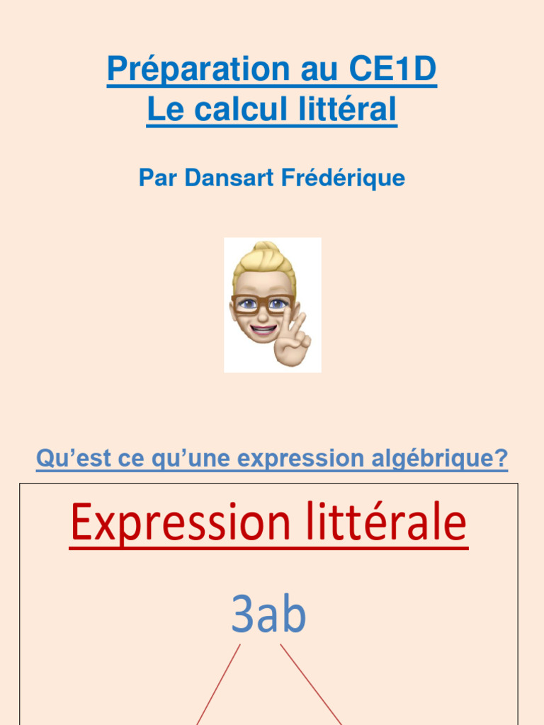 Math Révision 2 Le Calcul Littéral | PDF