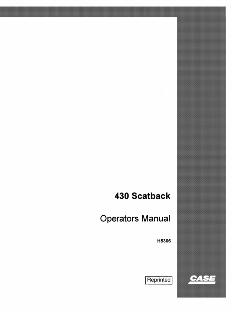 Davis 430 Scatback Ops Manual | PDF