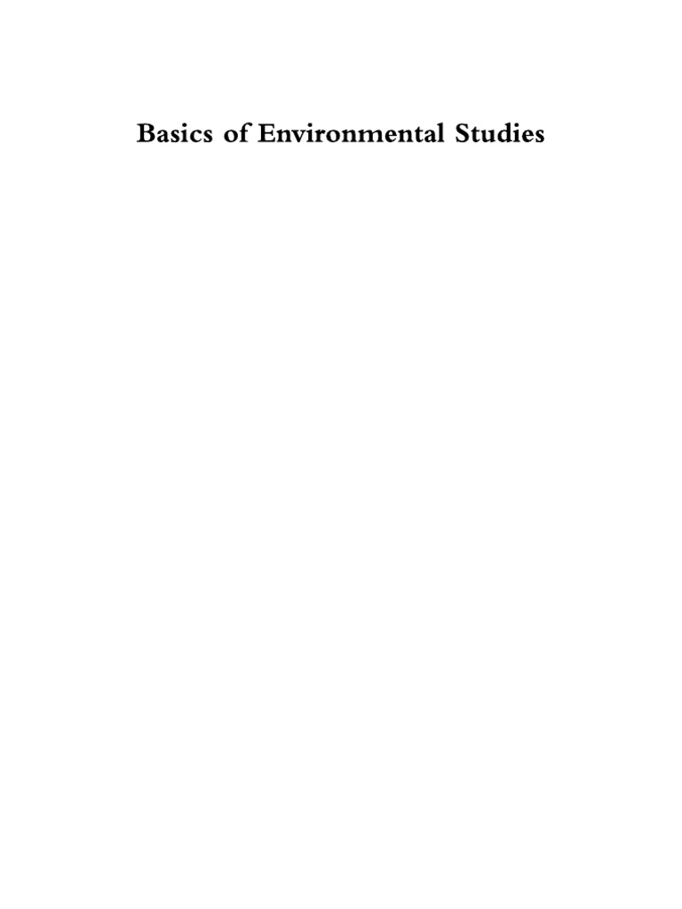 Basics of Environmental Studies by U. K. Khare | PDF | Natural Environment | Sustainable Development