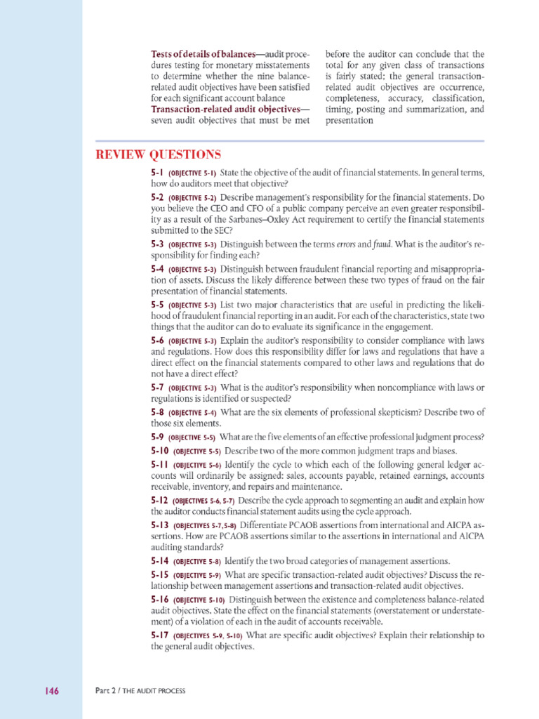 Auditing ch5 原文練題 | PDF