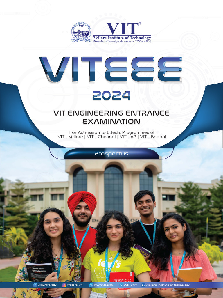 VITEEE 2024 Information Brochure | PDF | Engineering | Computer Science