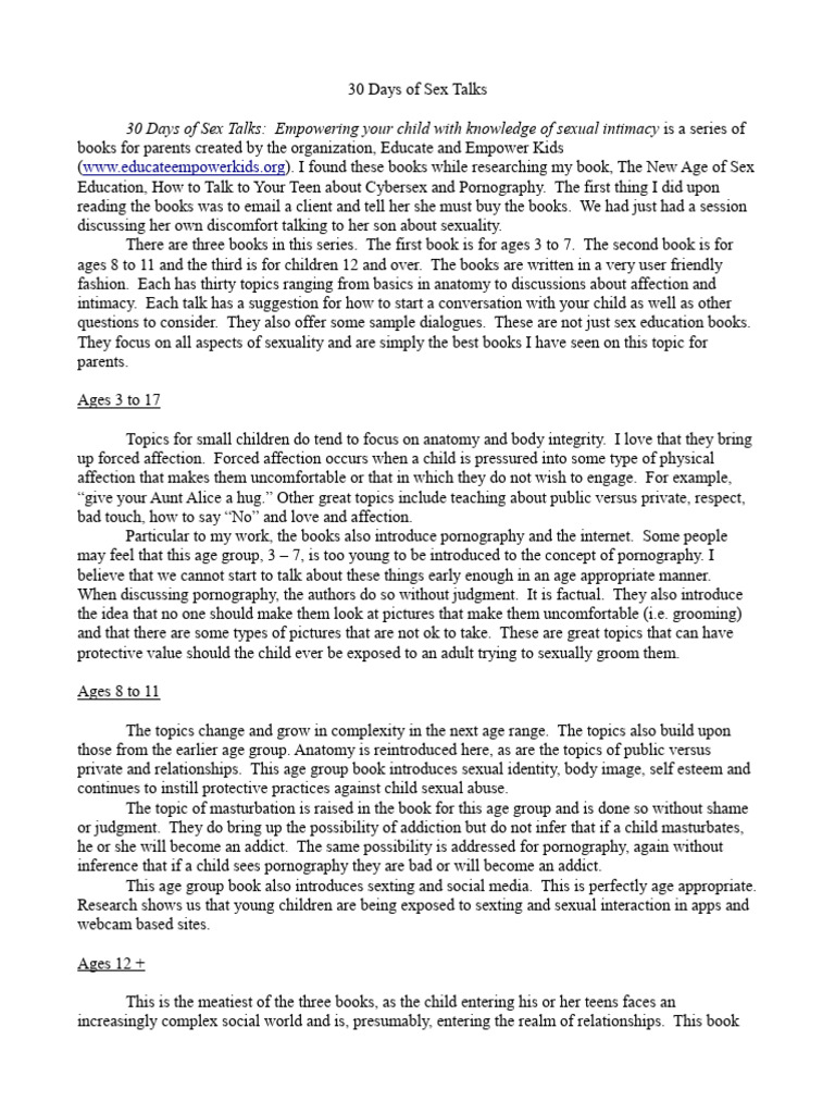30 Days Of Sex Talks Tc 160720 578f9c21a4eab Pdf Adolescence Shame