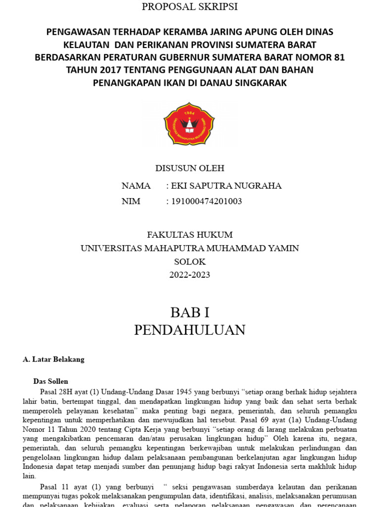 Proposal Eki | PDF