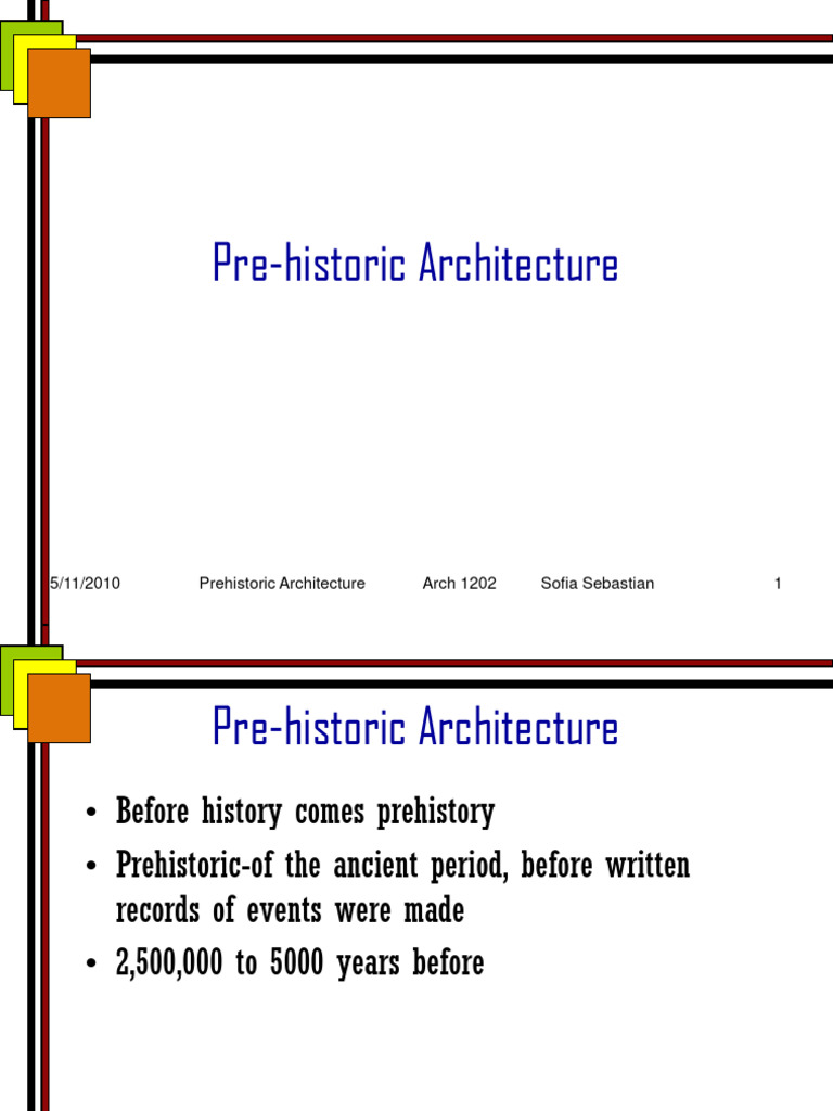 2 Pre Historic Architecture | PDF | Stonehenge | Stone Age