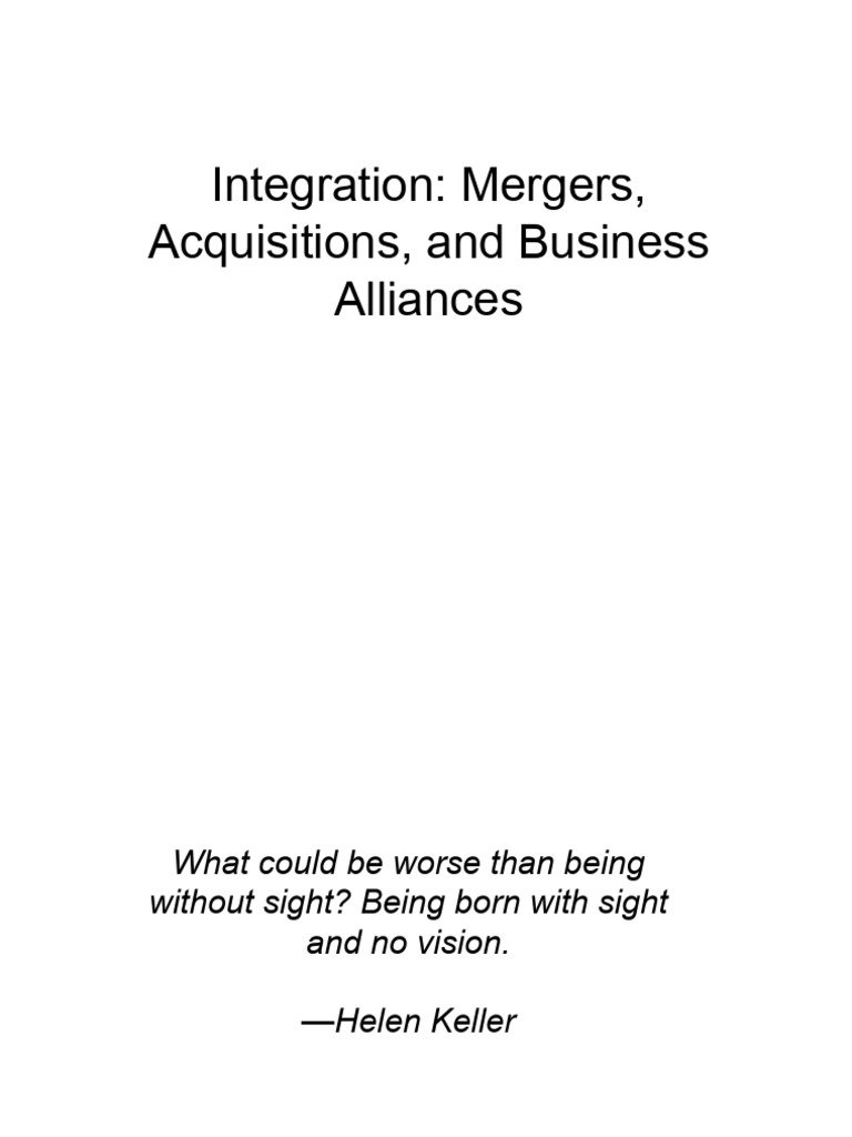 Chapter 6 Integration | PDF | Mergers And Acquisitions | Valuation (Finance)