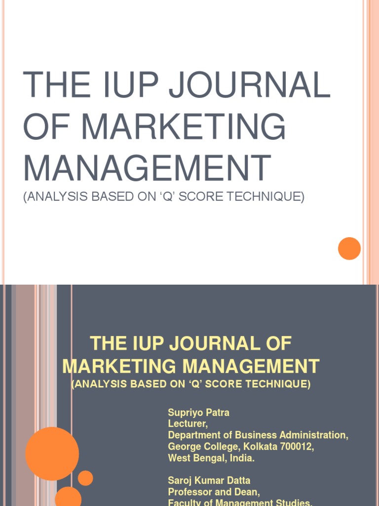 The Iup Journal of Marketing Managemen | PDF | Market (Economics ...