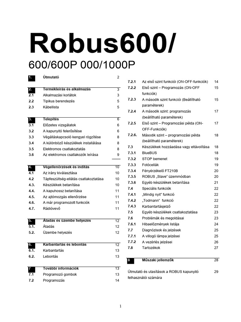 Robus 600 | PDF