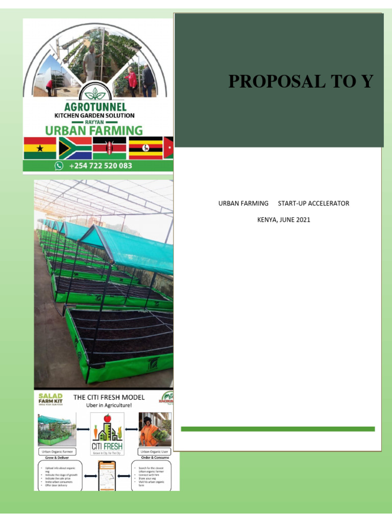 Urban Agricuture Training Project Proposal | PDF | Agriculture | Investing