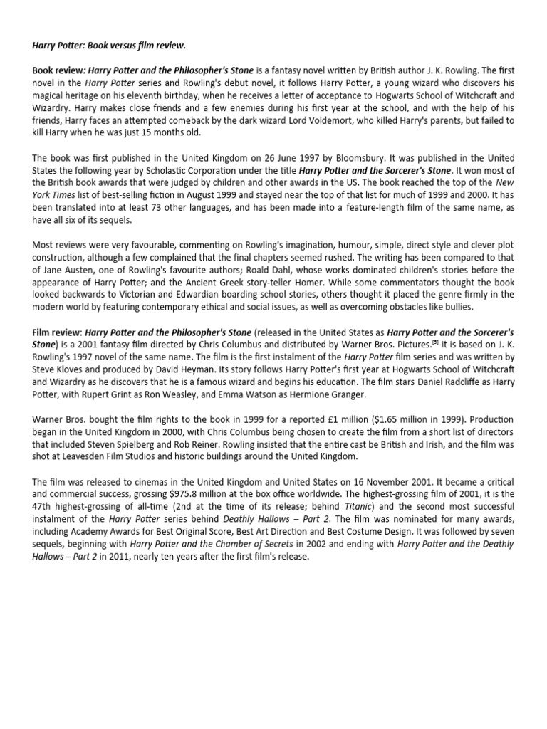 5to Harry Potter Review | PDF | Harry Potter | J. K. Rowling