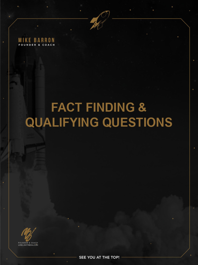 Fact-Finding and Qualifying Questions | PDF