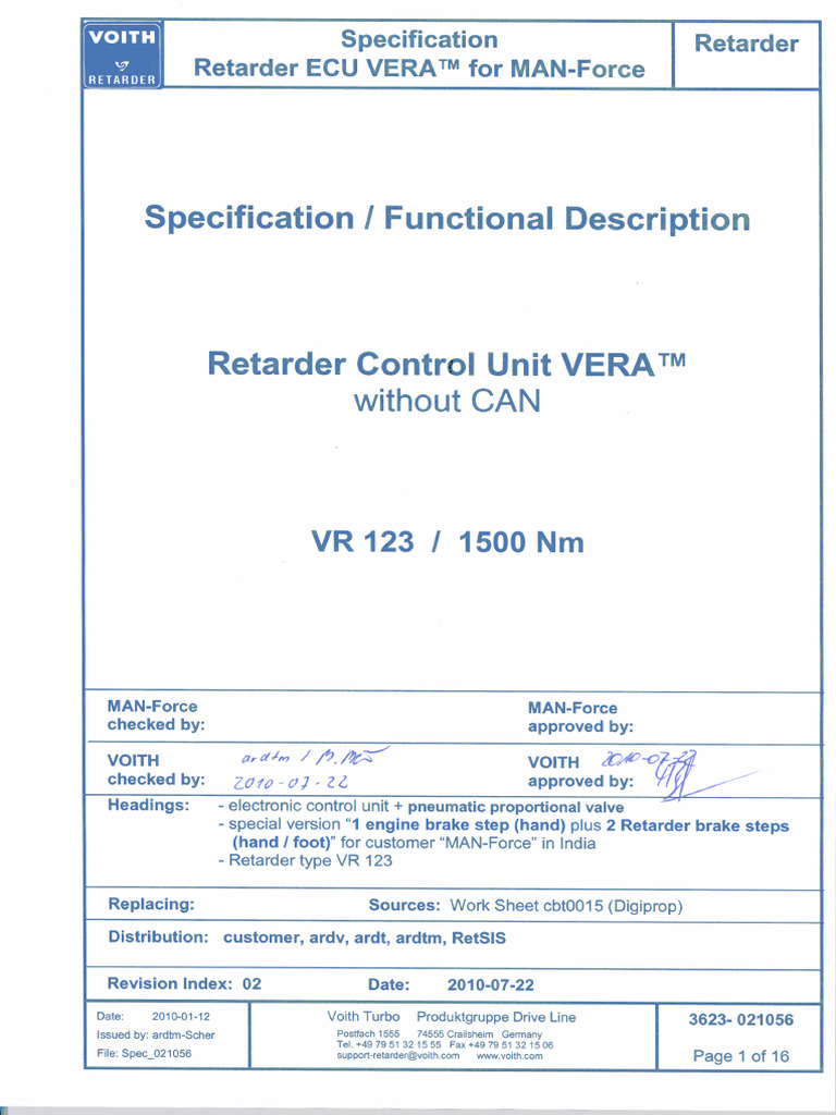 Voith-Spec VR123 | PDF