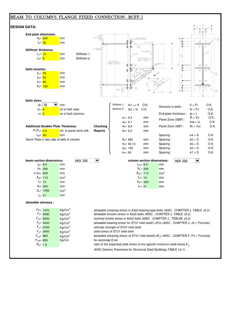 Haunch End Plate | PDF | Yield (Engineering) | Stress (Mechanics)