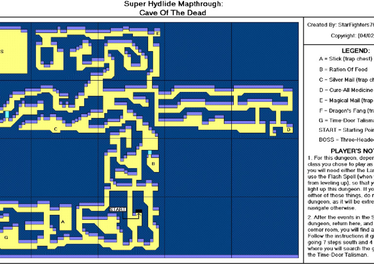 Super Hydlide Maphtrought Cave of The Dead | PDF