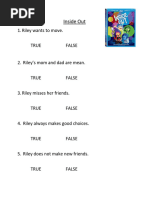 Inside Out Discussion Questions Guide | PDF | Behavioural Sciences ...