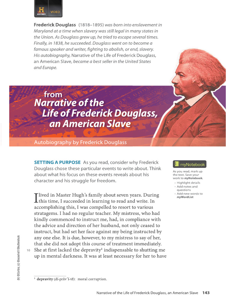 From Narrative of The Life of Fredrick Douglas | PDF