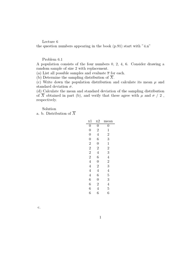 Chapter 7 Sampling Distributions | PDF | Standard Deviation | Statistical Theory