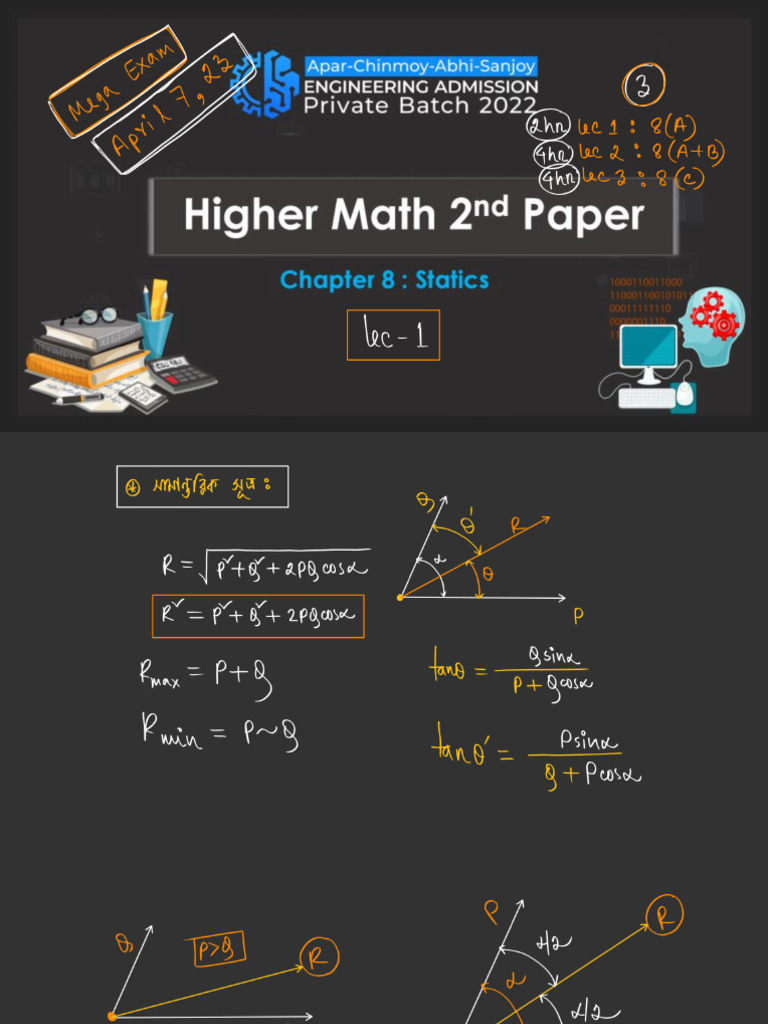 Statics Lec 1 (Engg) | PDF