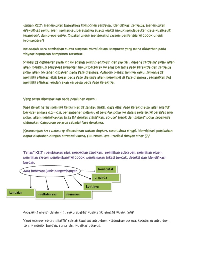 Tujuan dan Prinsip Kromatografi Lapis Tipis | PDF | Sains & Matematika ...