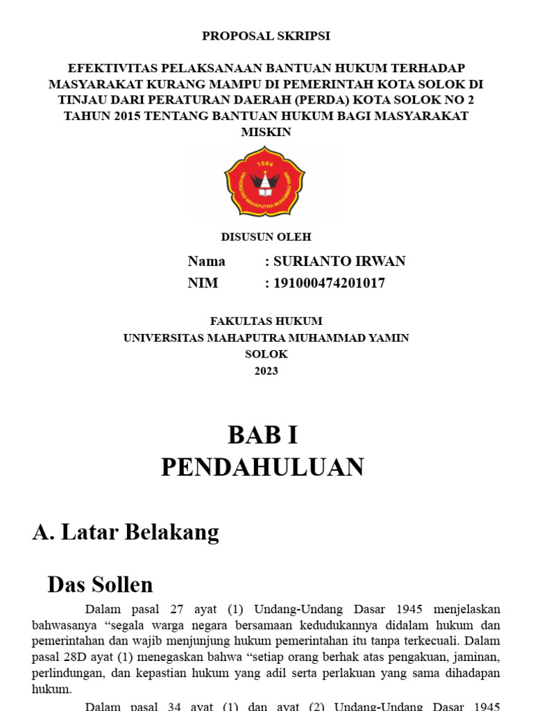 PROPOSAL SKRIPSI Rian | PDF | Ilmu Sosial