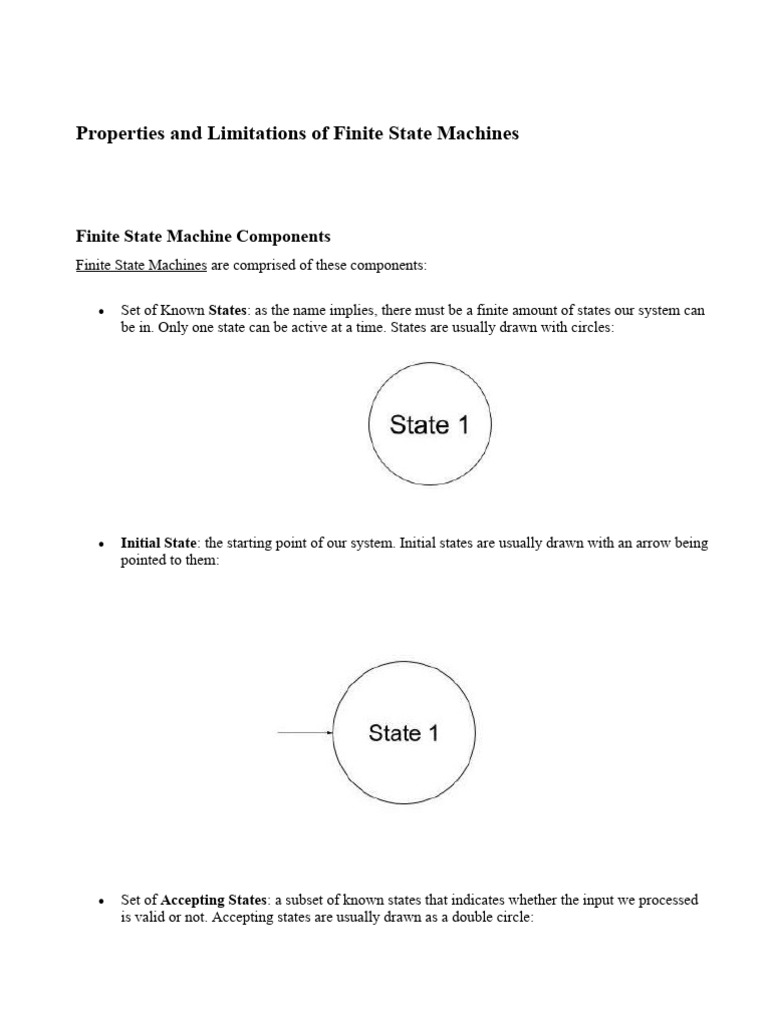 2.2 Properties and Limitations of Finite State Machines | PDF ... 2.2 Properties and Limitations of Finite State Machines | PDF ...