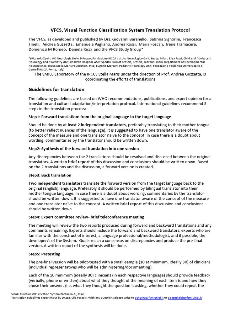 VFCS English | PDF | Visual Perception | Translations