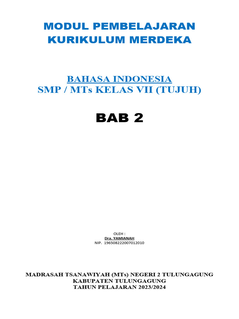 Modul Ajar BINDO BAB 2 | PDF | Karier & Perkembangan