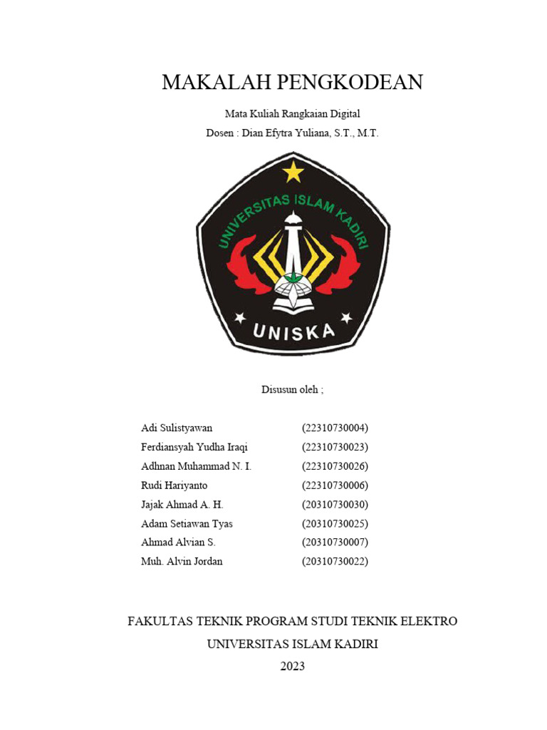 Pengkodean dan Tabel ASCII 8 Bit | PDF