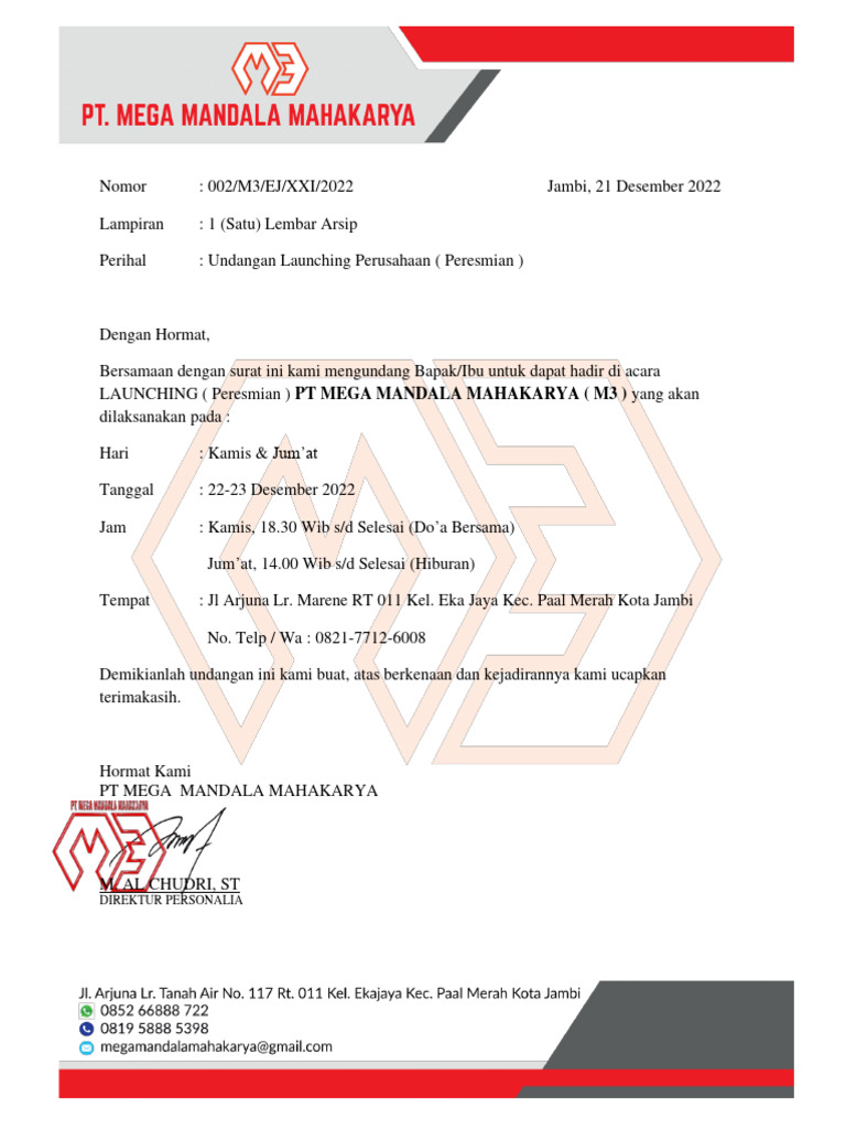 Undangan Launching | PDF