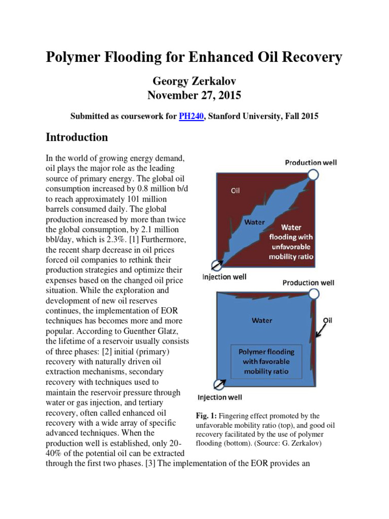Polymer Flooding in Oil Recovery | PDF | Technology & Engineering